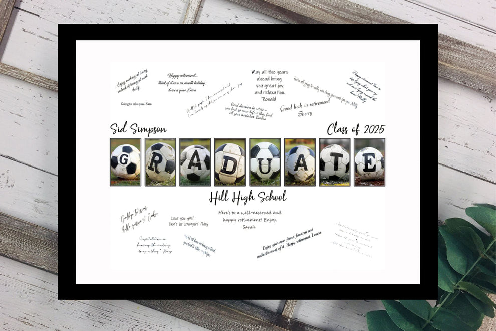 Soccer Player Graduation Party Guest Book Alternative – Simpson Hill Design