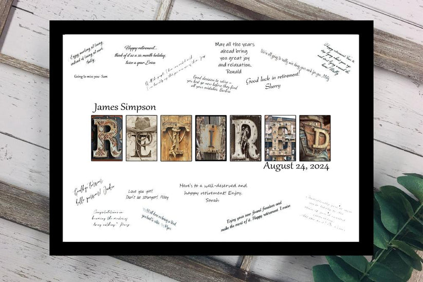 Country Western Retirement Party Guest Book Alternative, Cowboy Gift F ...