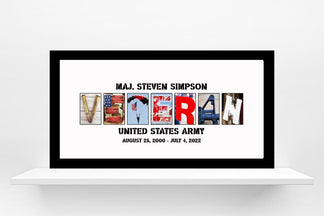 American Military Veteran Personalized Sign or Signature Board, Vetera ...