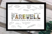 Farewell Money Themed Personalized Coworker Guest Book Alternative ...