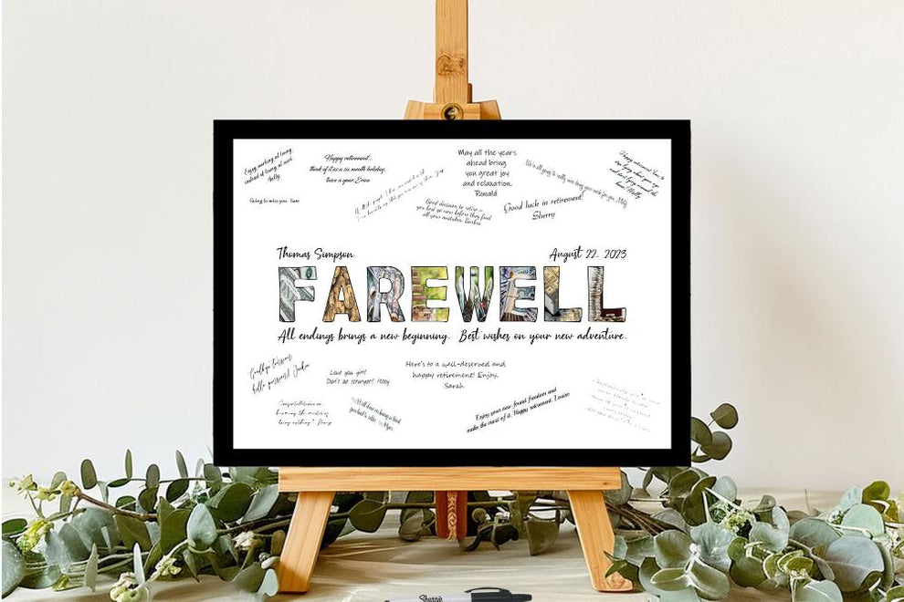 Farewell Money Themed Personalized Coworker Guest Book Alternative ...