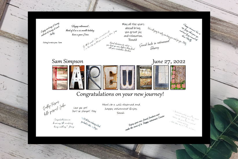 Farewell Personalized Guest Book Alternative, Going Away Gift For Cowo ...