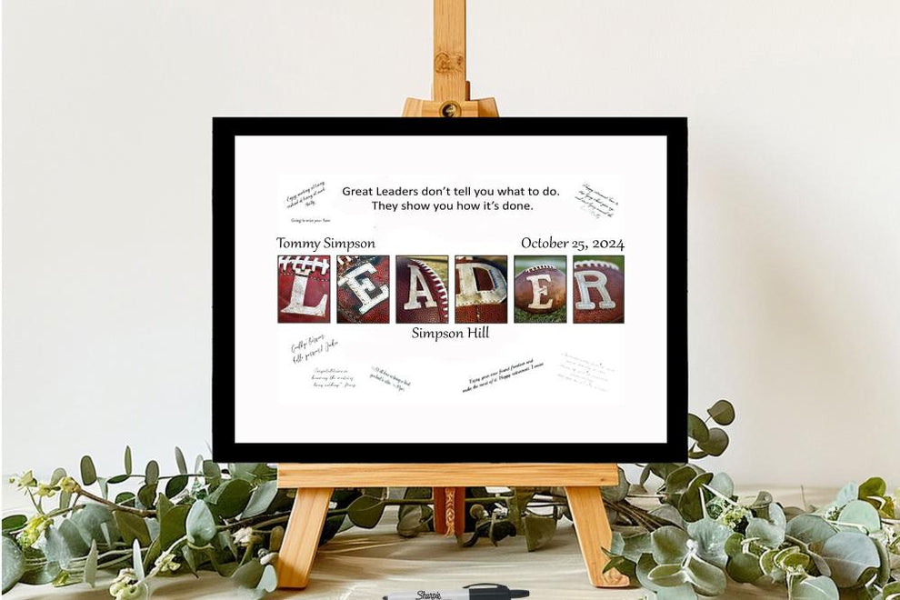 Football Fan Leader Personalized Signature Board, Boss Appreciation Gi ...